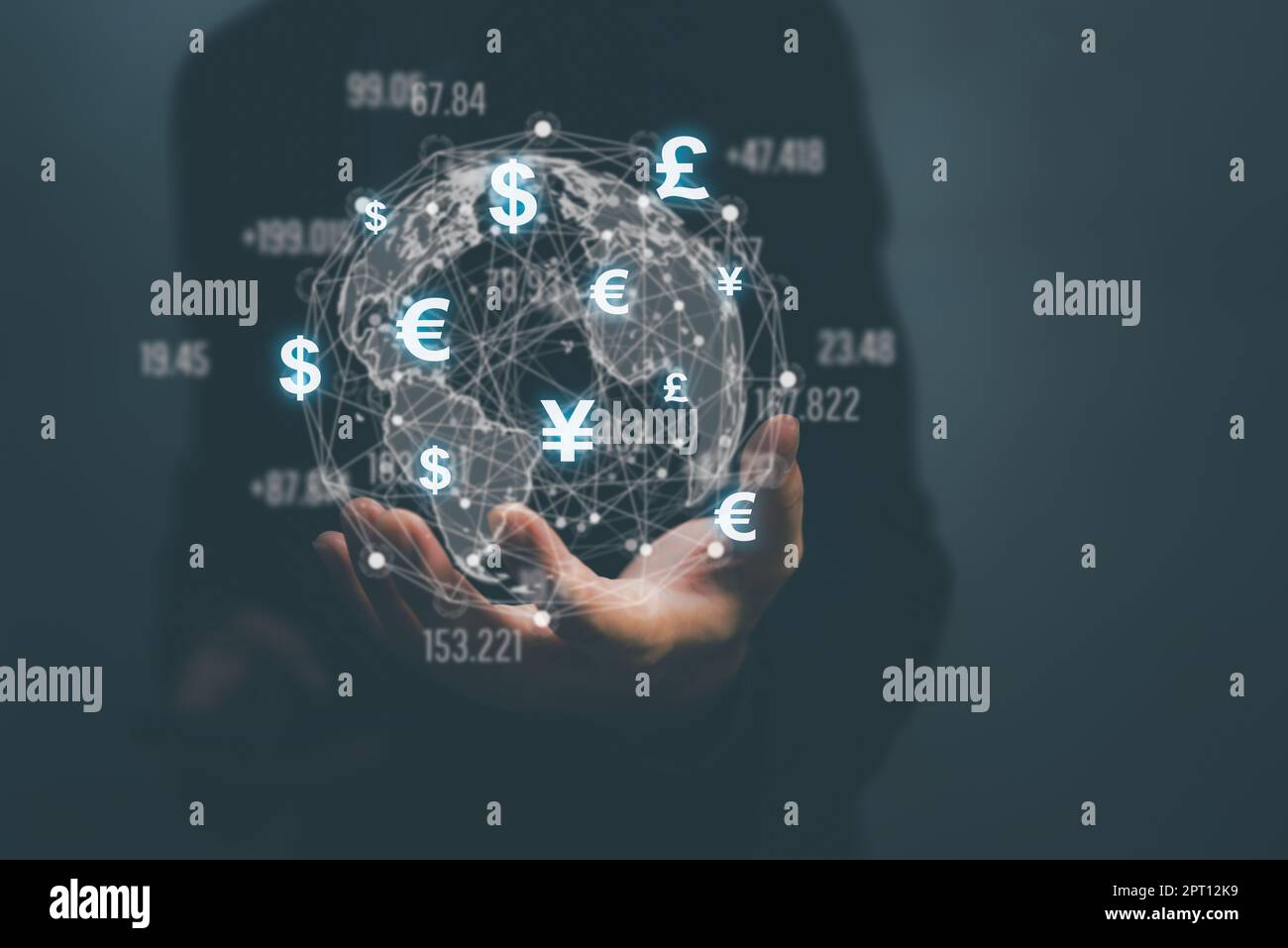 Finance trade price financial transfer technology, person economy ...