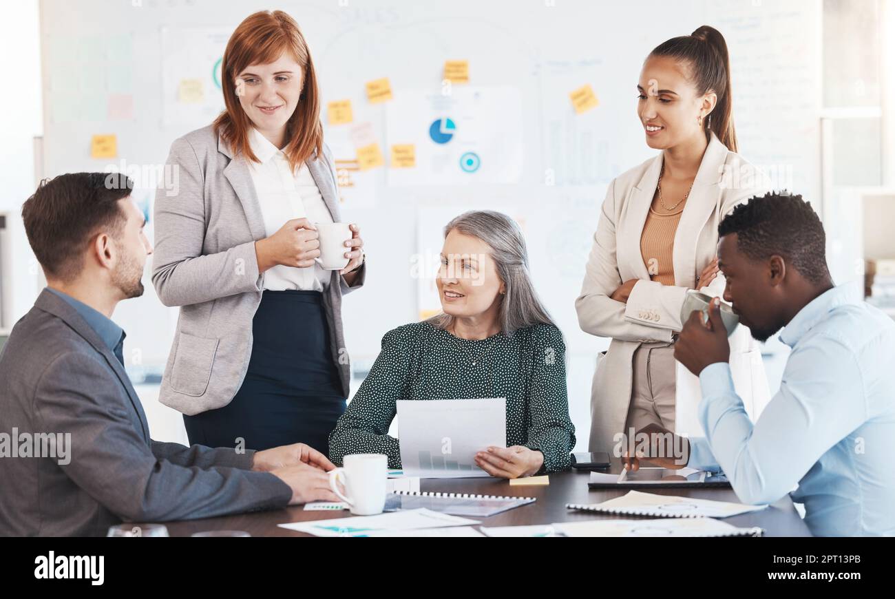 Advertising and marketing collaboration and business people in a ...