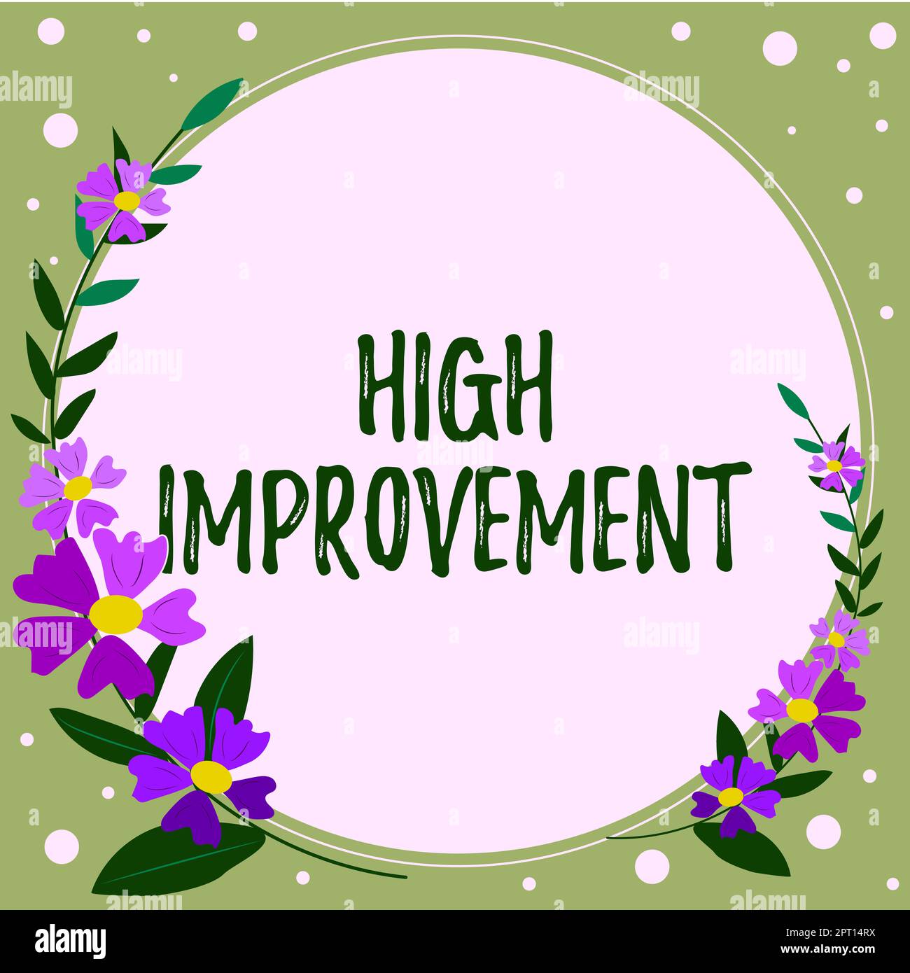 Hand writing sign High Improvement, Business showcase addition or ...