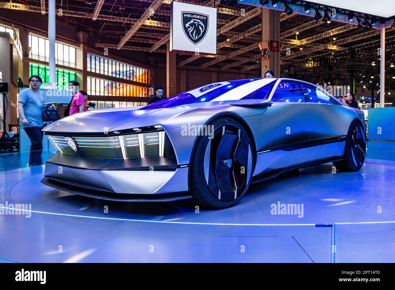 Peugeot Inception EV concept car on display at the 2023 Shanghai Auto ...