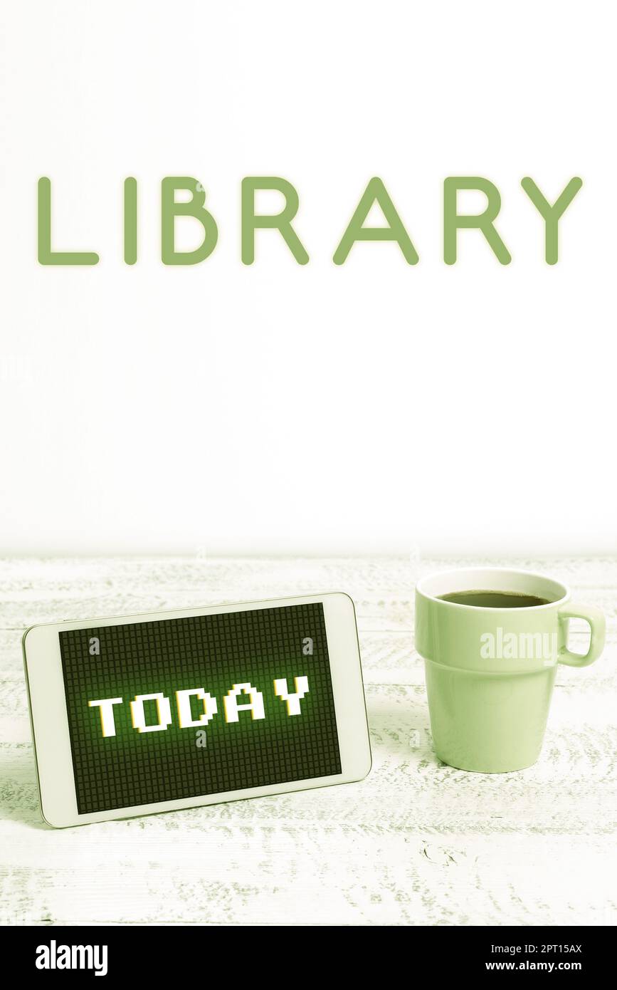 Inspiration showing sign Library, Conceptual photo curated collection ...