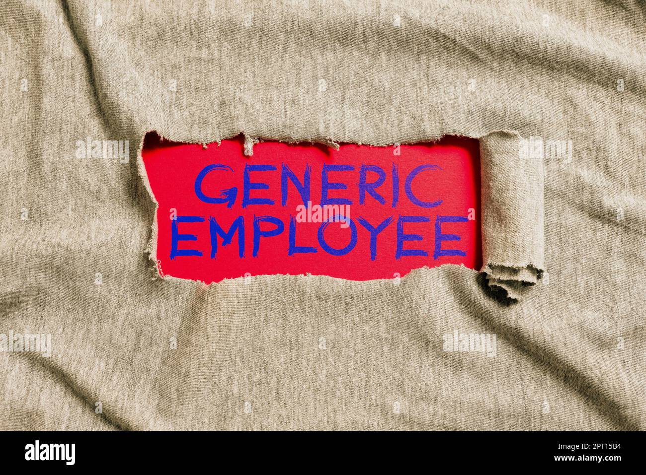 Sign displaying Generic Employee, Internet Concept one employed by ...