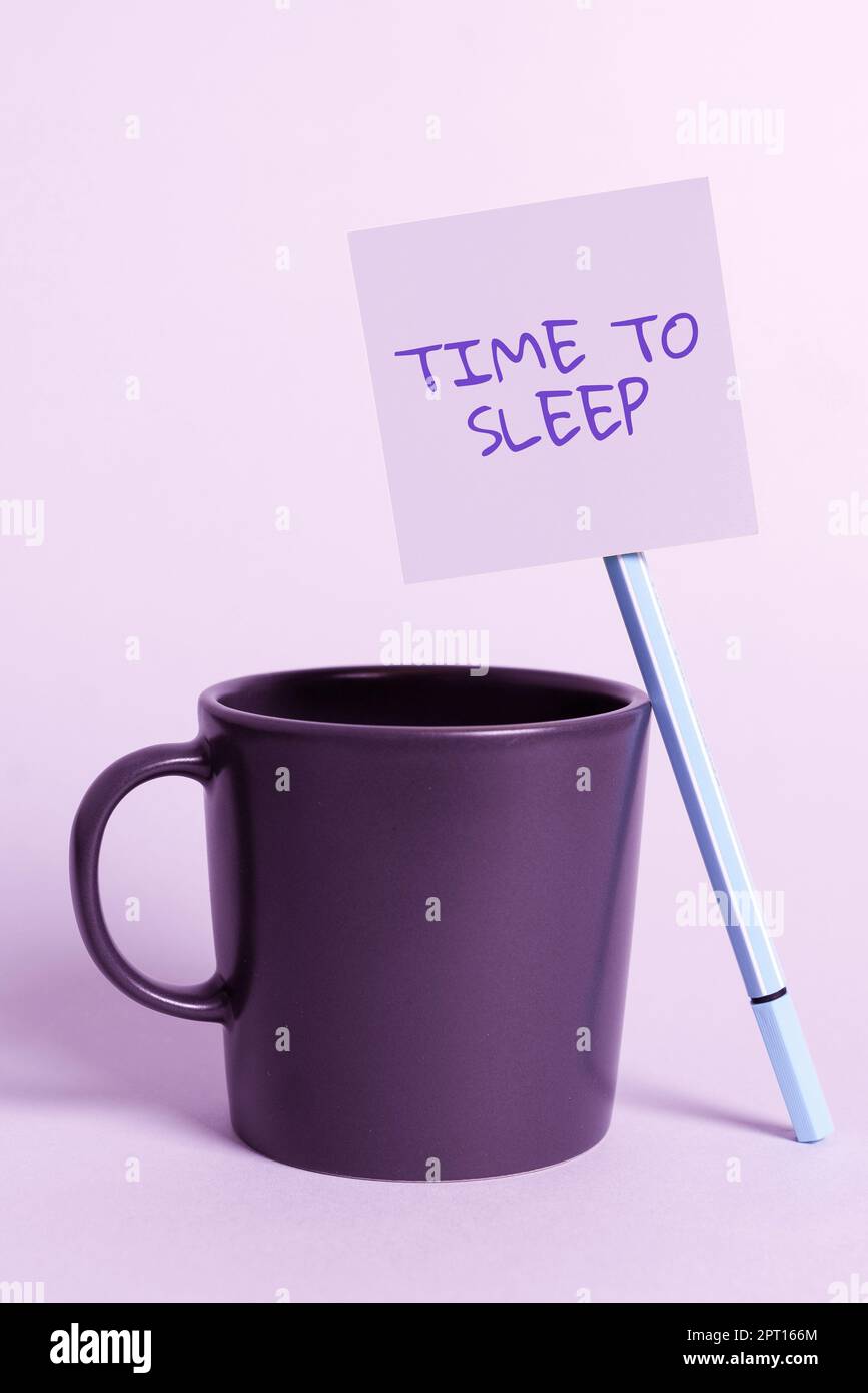 Text caption presenting Time To Sleep, Internet Concept a natural ...