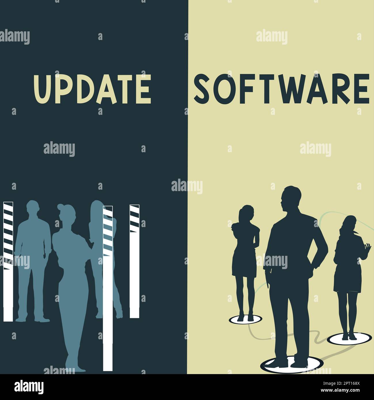 Conceptual caption Update Software, Business showcase an application ... Conceptual caption Update Software, Business showcase an application ...