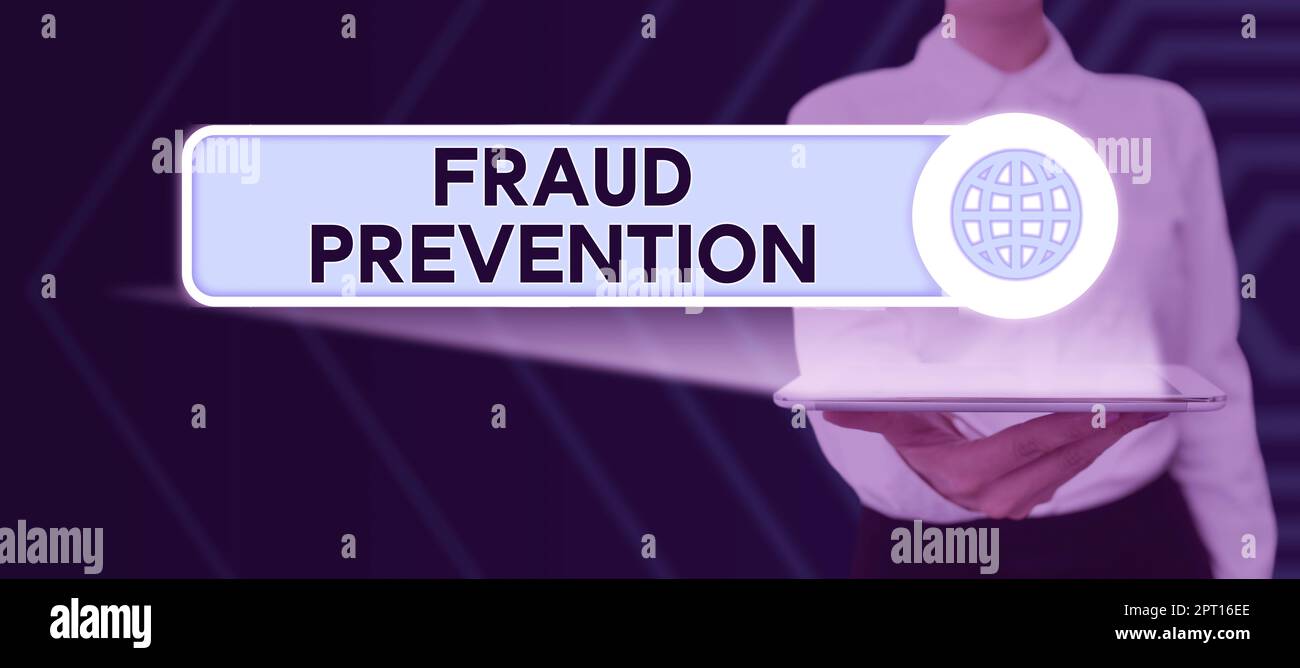 Writing displaying text Fraud Prevention, Business concept to secure ... Writing displaying text Fraud Prevention, Business concept to secure ...
