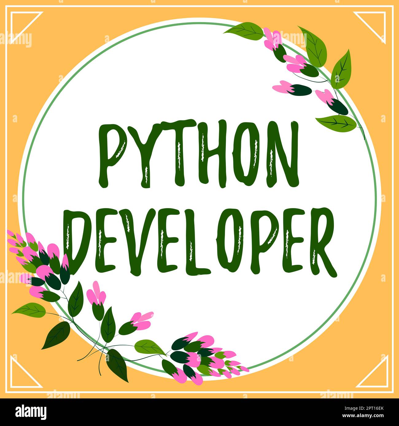 Conceptual caption Python Developer, Concept meaning responsible for writing serverside web ...
