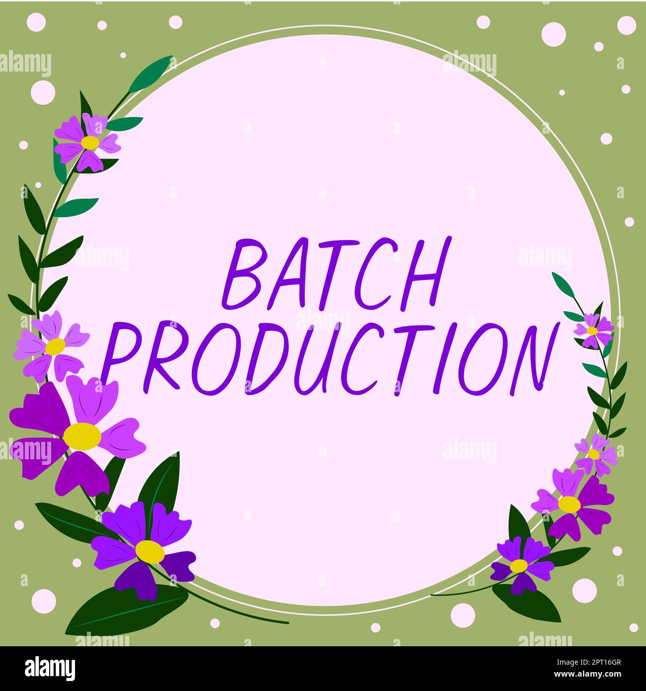 Sign displaying Batch Production, Conceptual photo products are ...