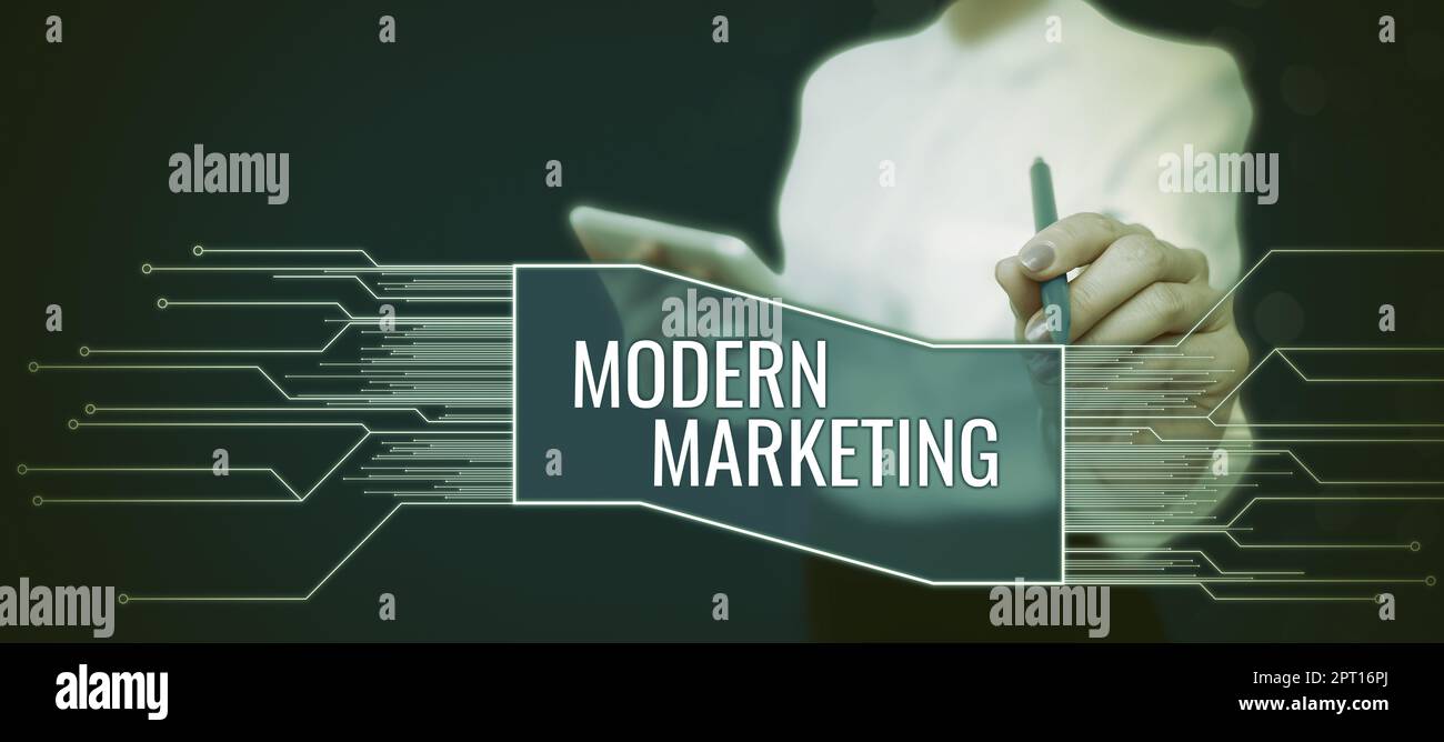 Inspiration showing sign Modern Marketing, Business idea methodology ...