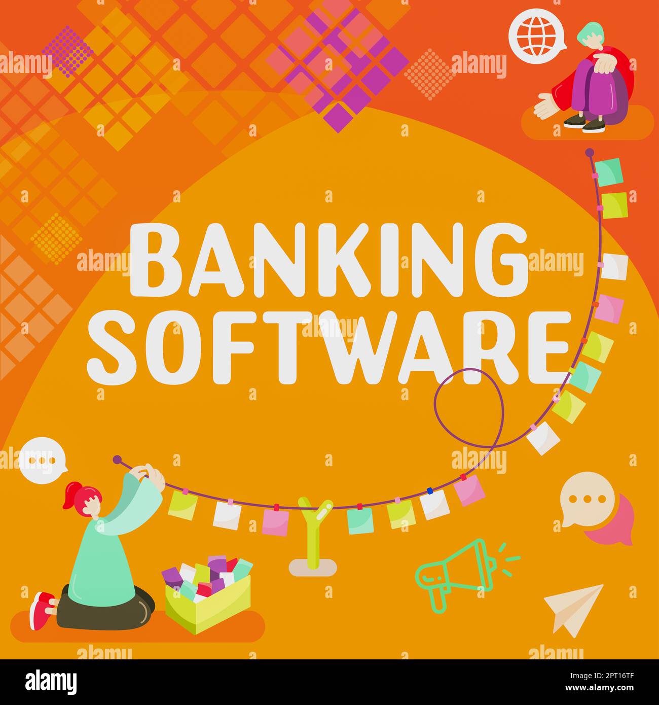 Conceptual display Banking Software, Internet Concept typically refers ...
