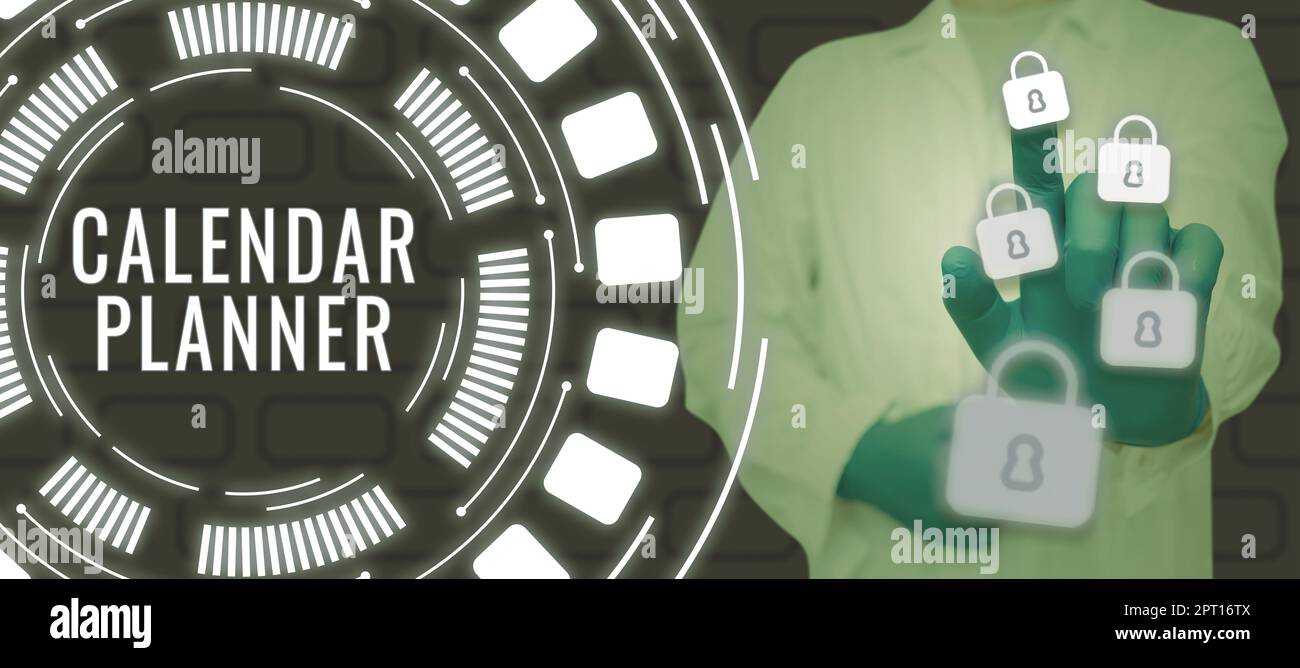 Text showing inspiration Calendar Planner, Business idea schedule of ...