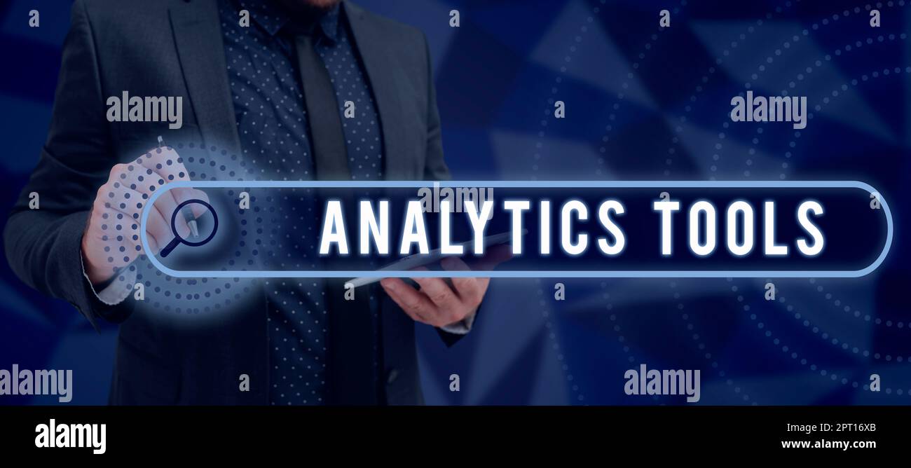 Conceptual display Analytics Tools, Business showcase pieces of web application analysis ...