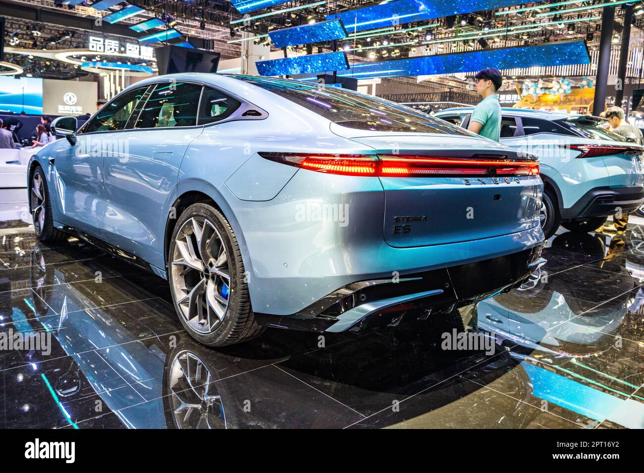 Chery Exeed Sterra ES electric sedan on display at the 2023 Shanghai ...
