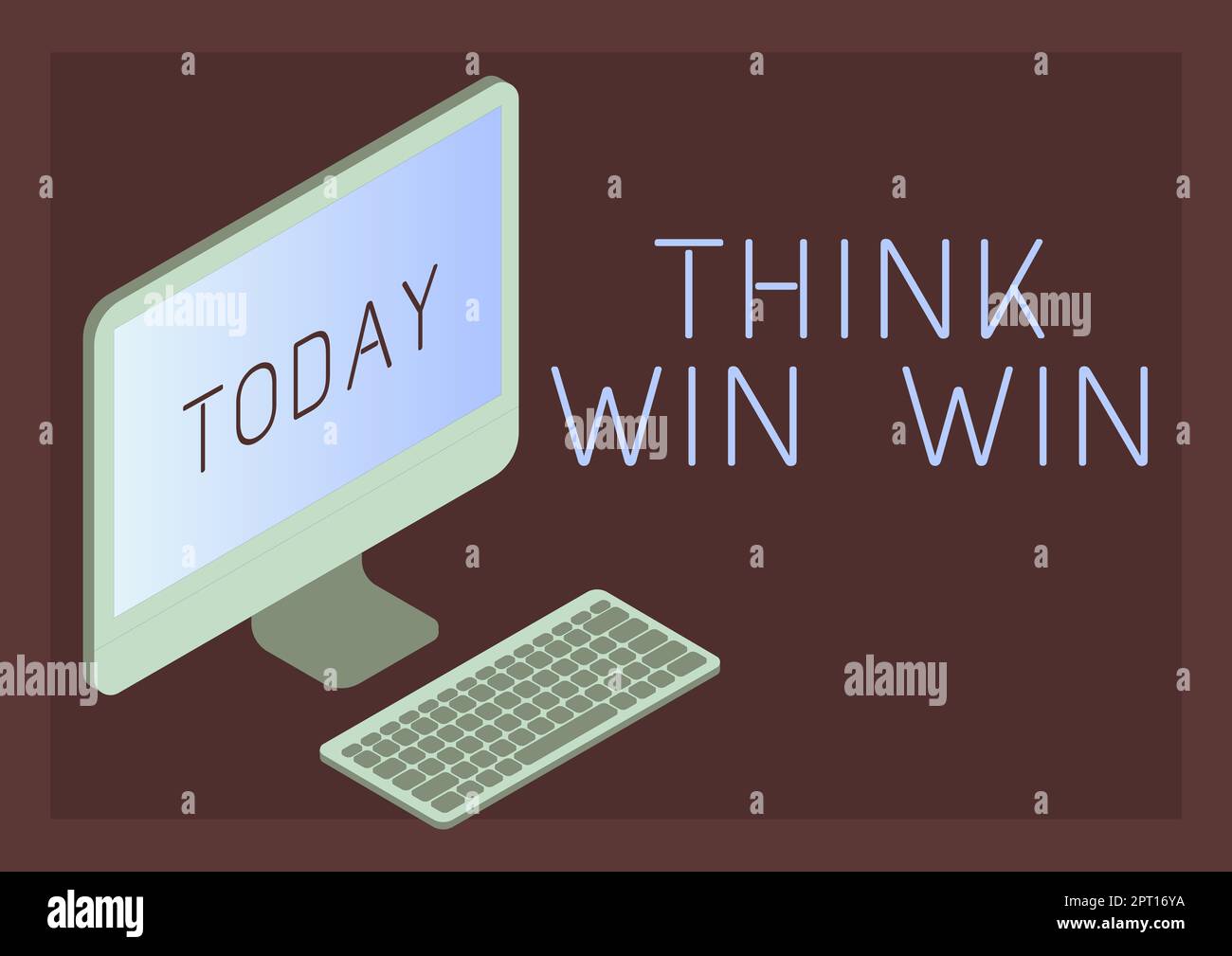 Conceptual display Think Win Win, Business approach Business Strategy ...