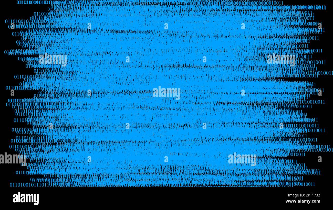 The Abstract Glowing Blue Coding Background Binary Code Technology Data And Internet Concept