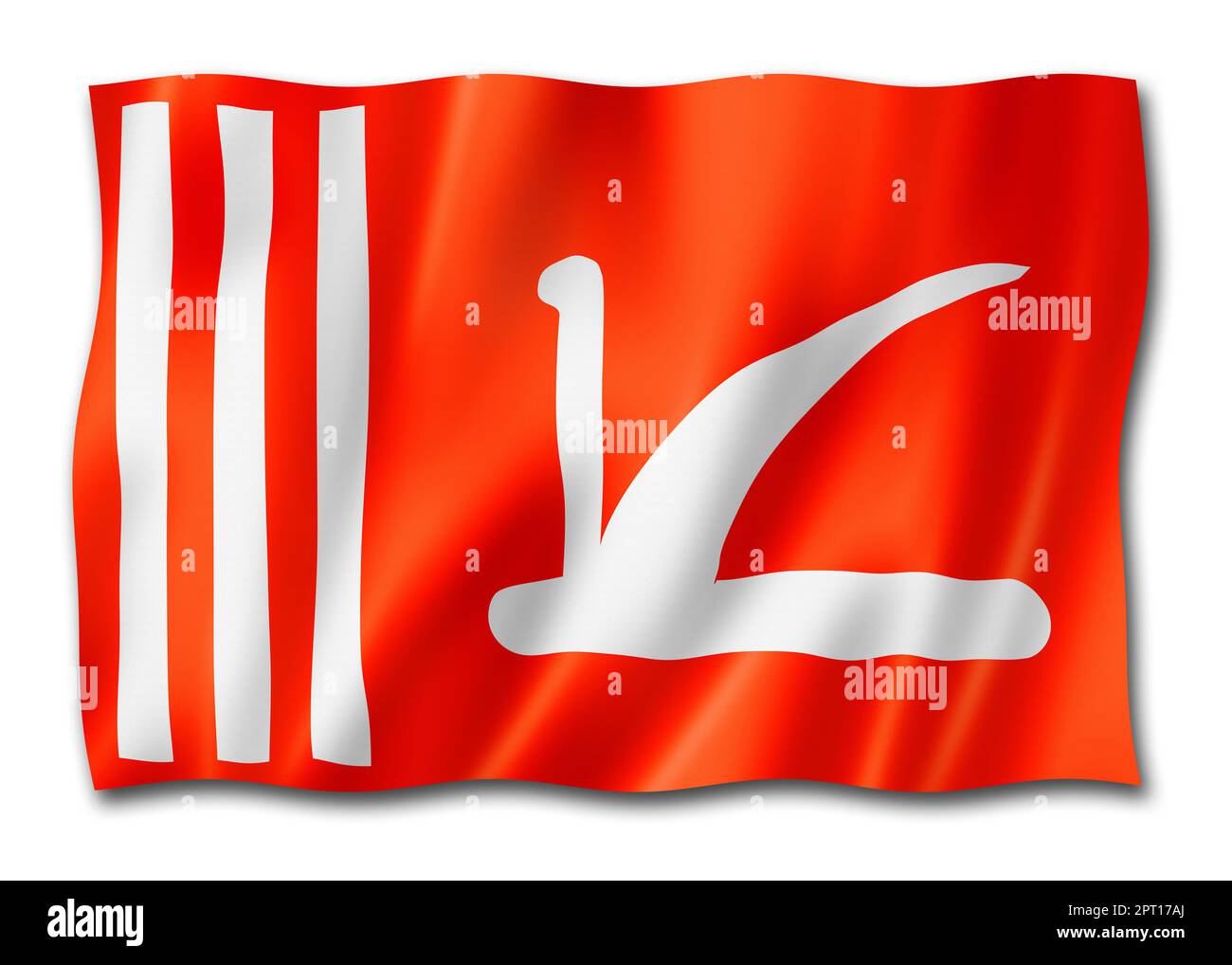 Jammu and Kashmir ethnic flag, Asia. 3D illustration Stock Photo - Alamy