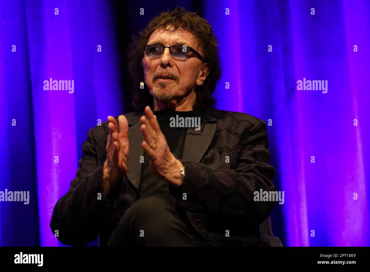 Black Sabbath guitarist Tony Iommi during the launch event for Black ...