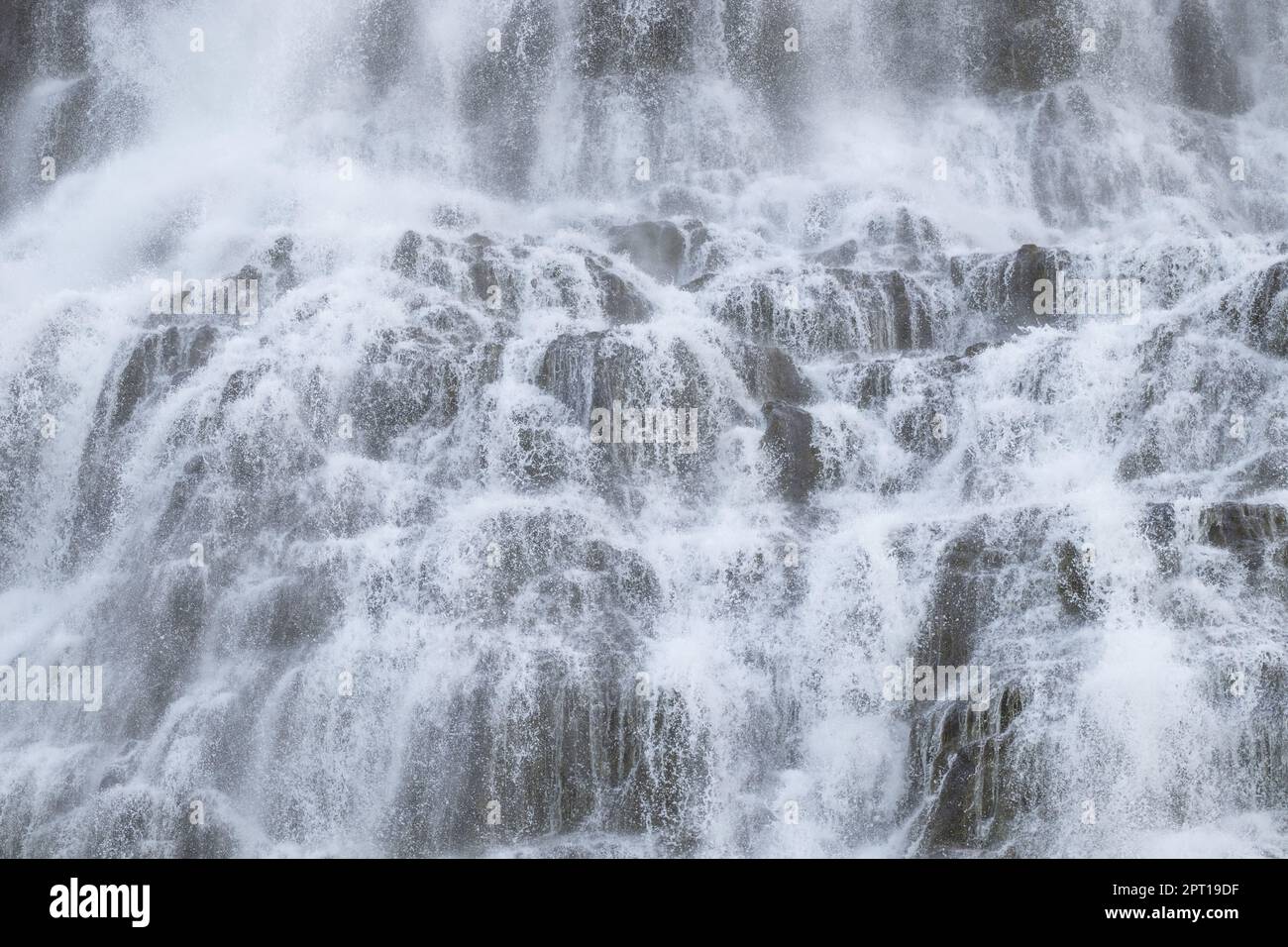 Water Water Texture from Huge Waterfall. Powerful Mountain River ...