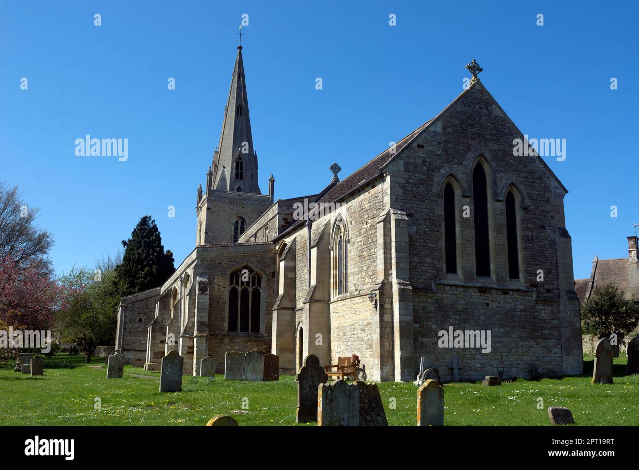 St. Mary`s Church, Woodford, Northamptonshire, England, UK Stock Photo ...