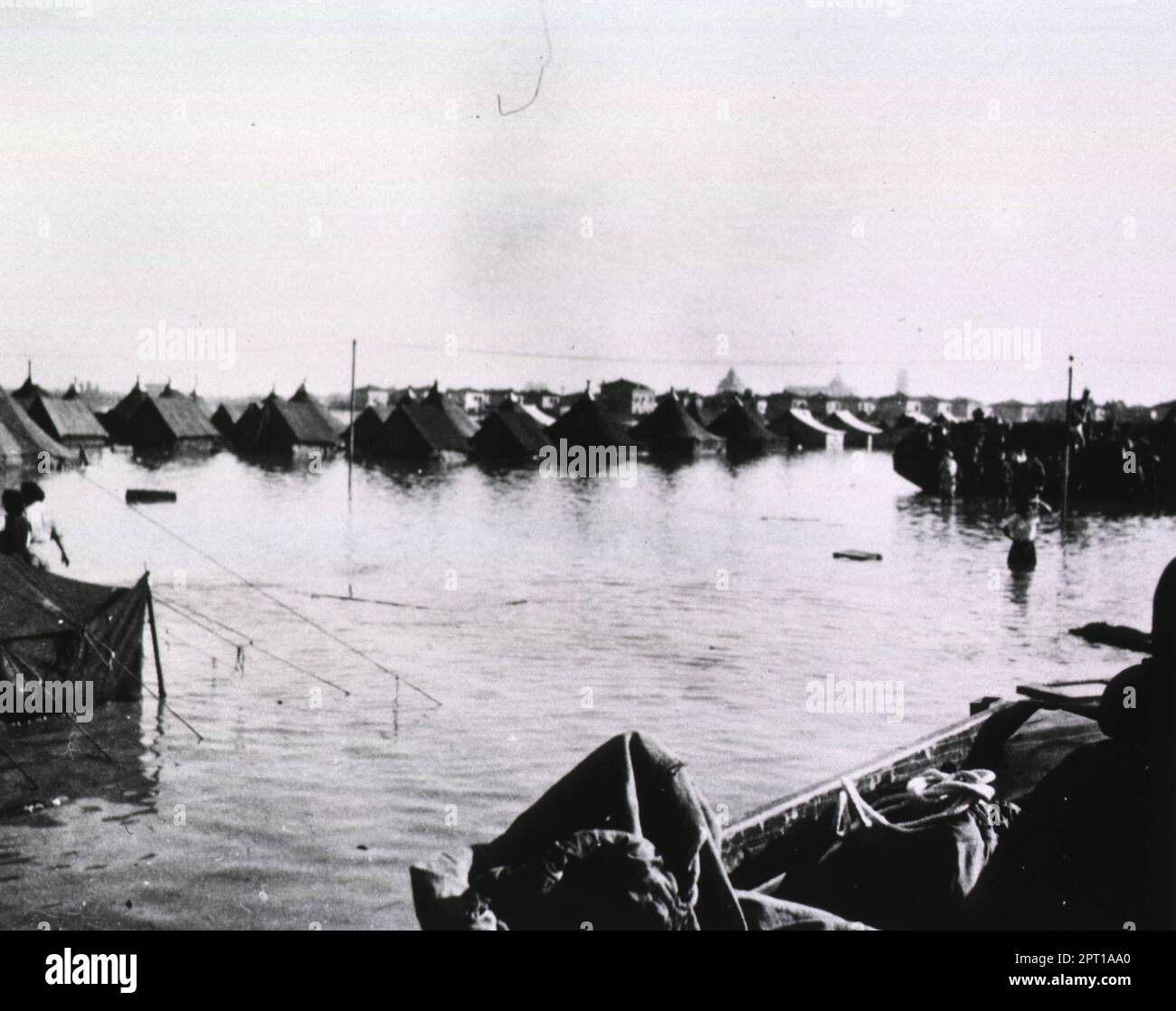 View of 38th Evacuation Hospital During a Flood Stock Photo - Alamy
