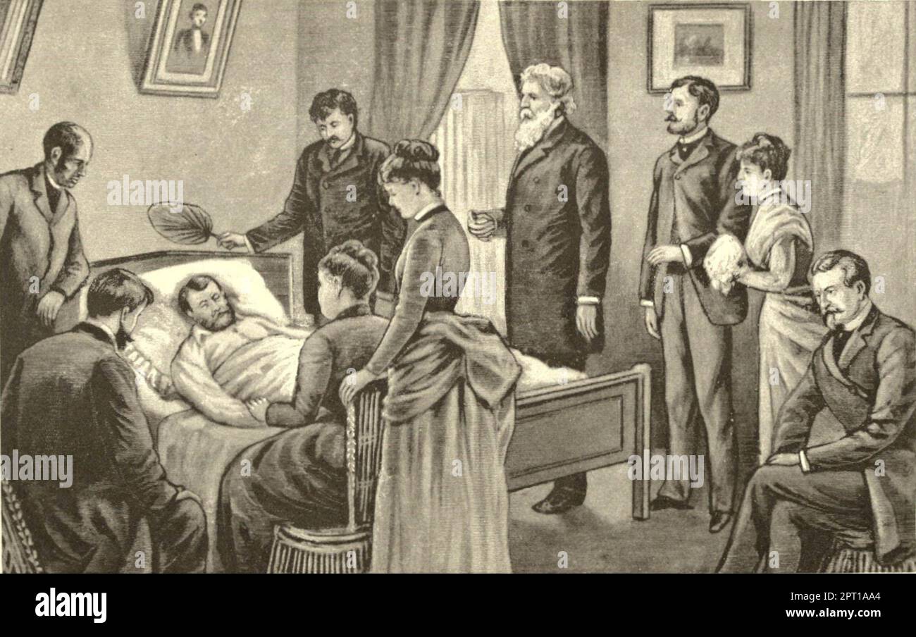 Image of Ulysses S Grant on his deathbed, taken from book by Adam ...