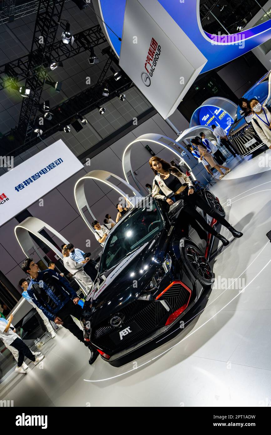 The GAC Empow R as tuned by ABT on display at the 2023 Shanghai Auto ...