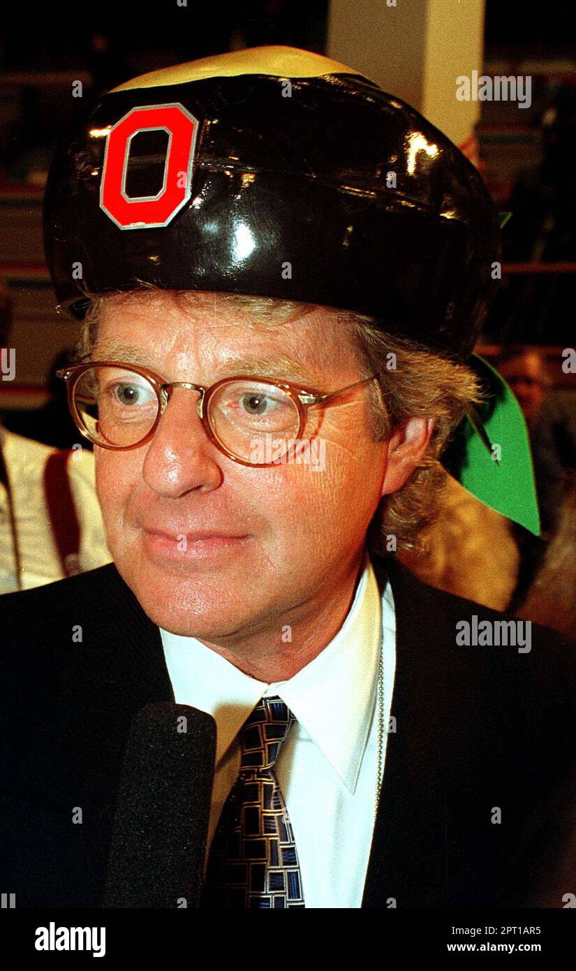 Talk show host Jerry Springer is interviewed on the floor of the 1996 ...