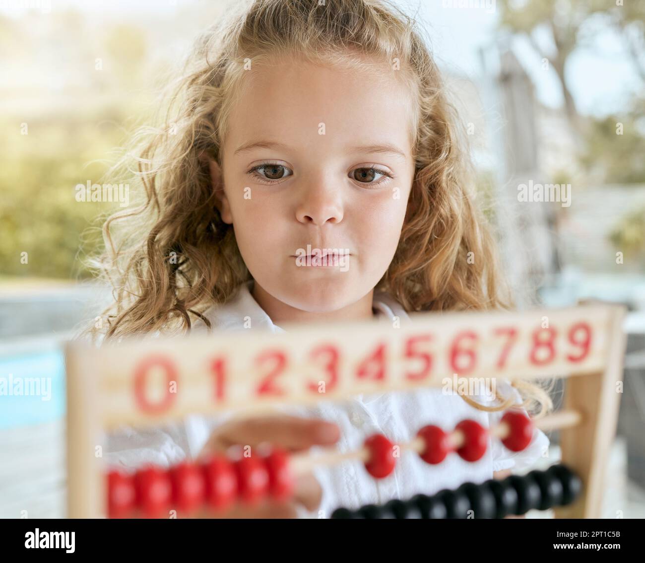 Abacus, math and kid learning numbers development with play beads, fun ...