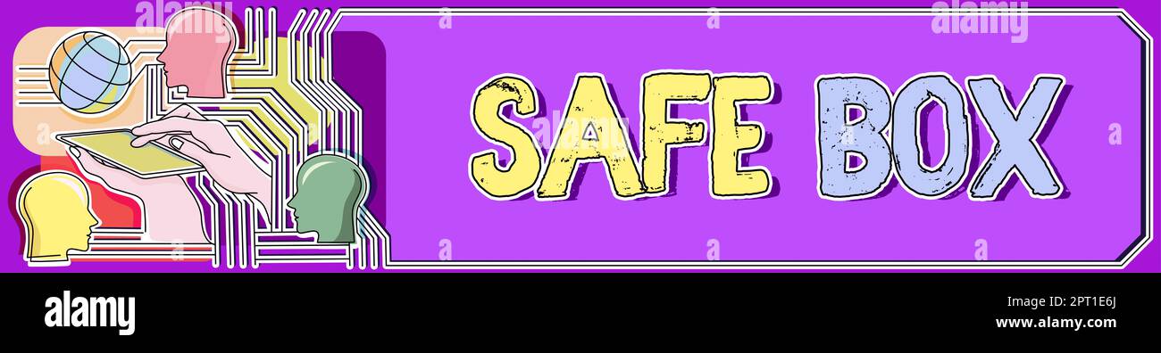Conceptual display Safe Box, Word Written on A small structure where ...