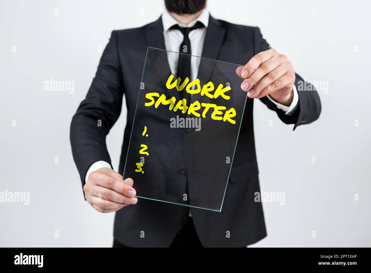 Text showing inspiration Work Smarter, Word Written on Efficiency Be ...