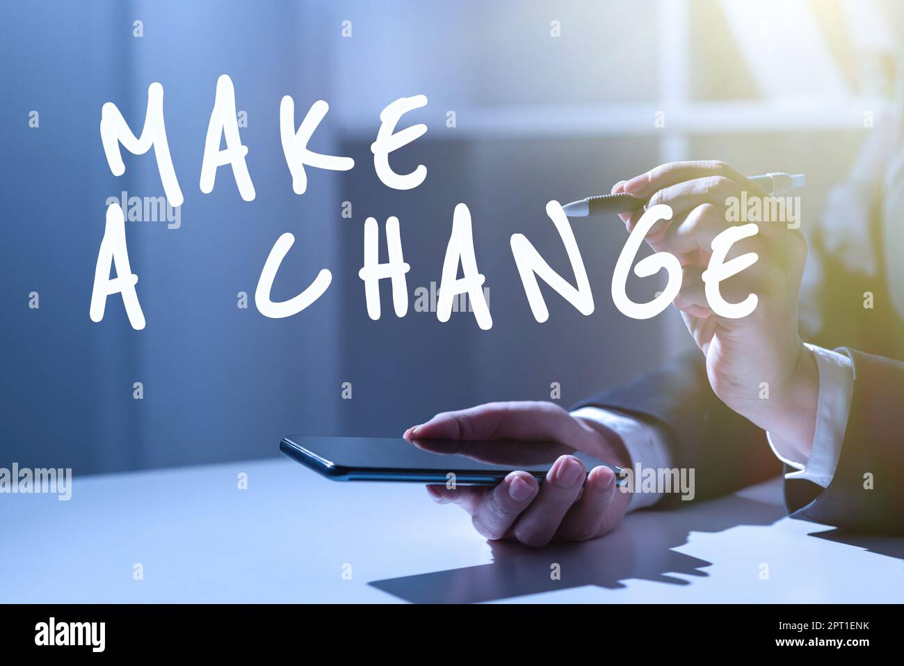 Text sign showing Make A Change, Concept meaning Create a Difference ...