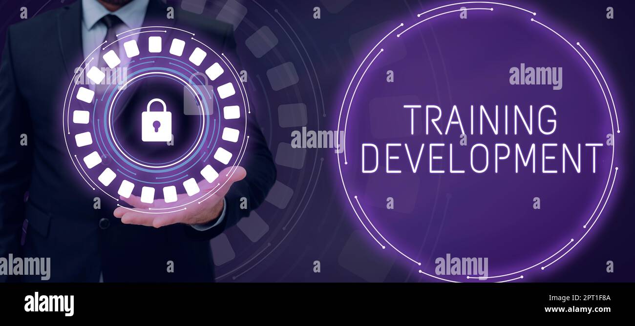 Hand writing sign Training Development, Internet Concept Learn and ...