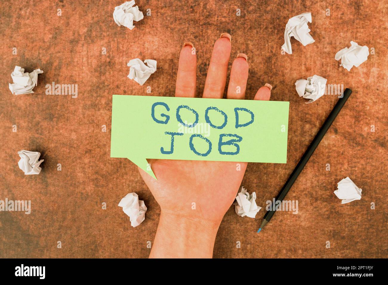 Conceptual display Good Job, Word for encourage someone for his effort ...