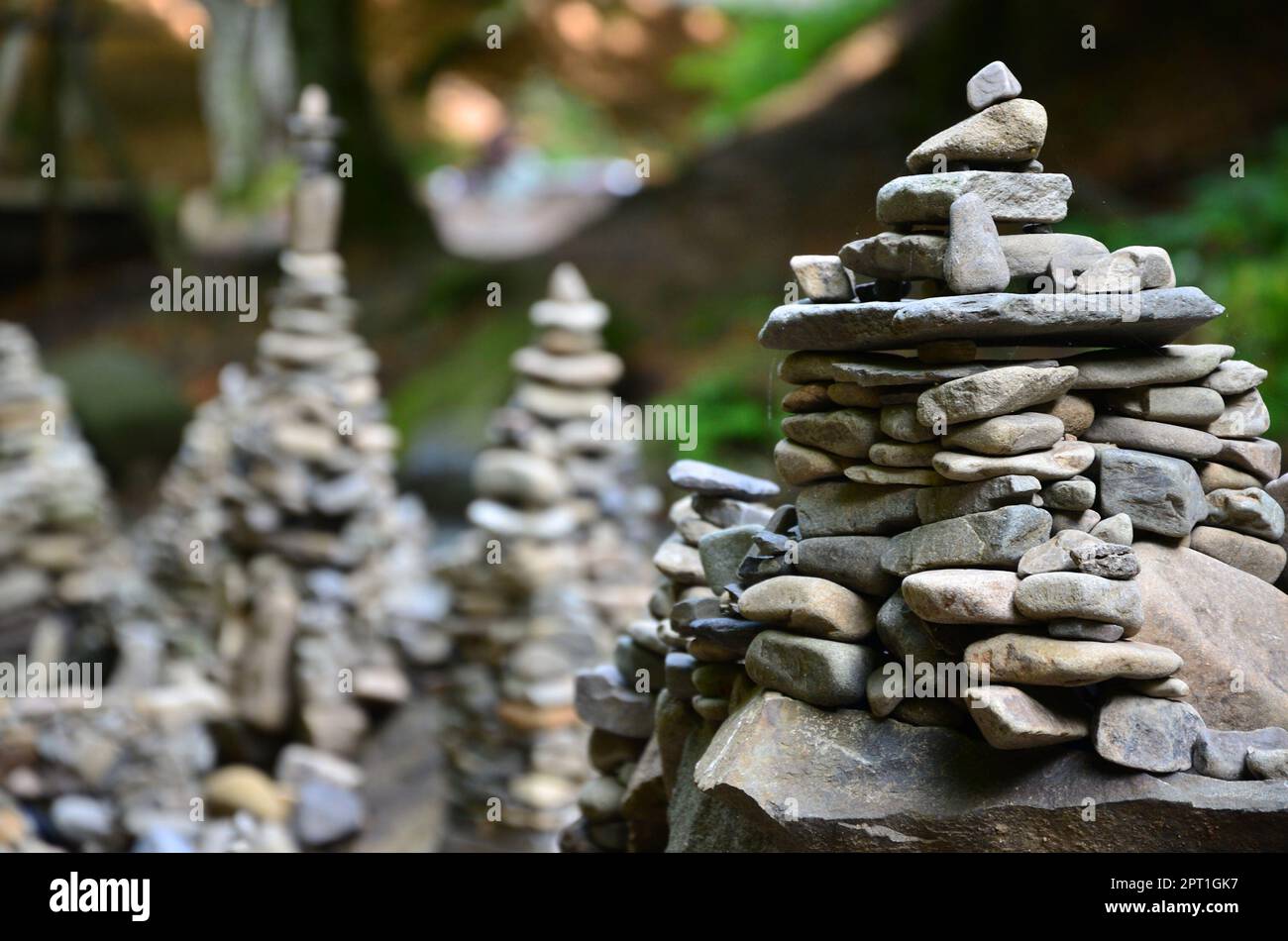 A strange composition of small mountain rocks. imitation of ancient ...