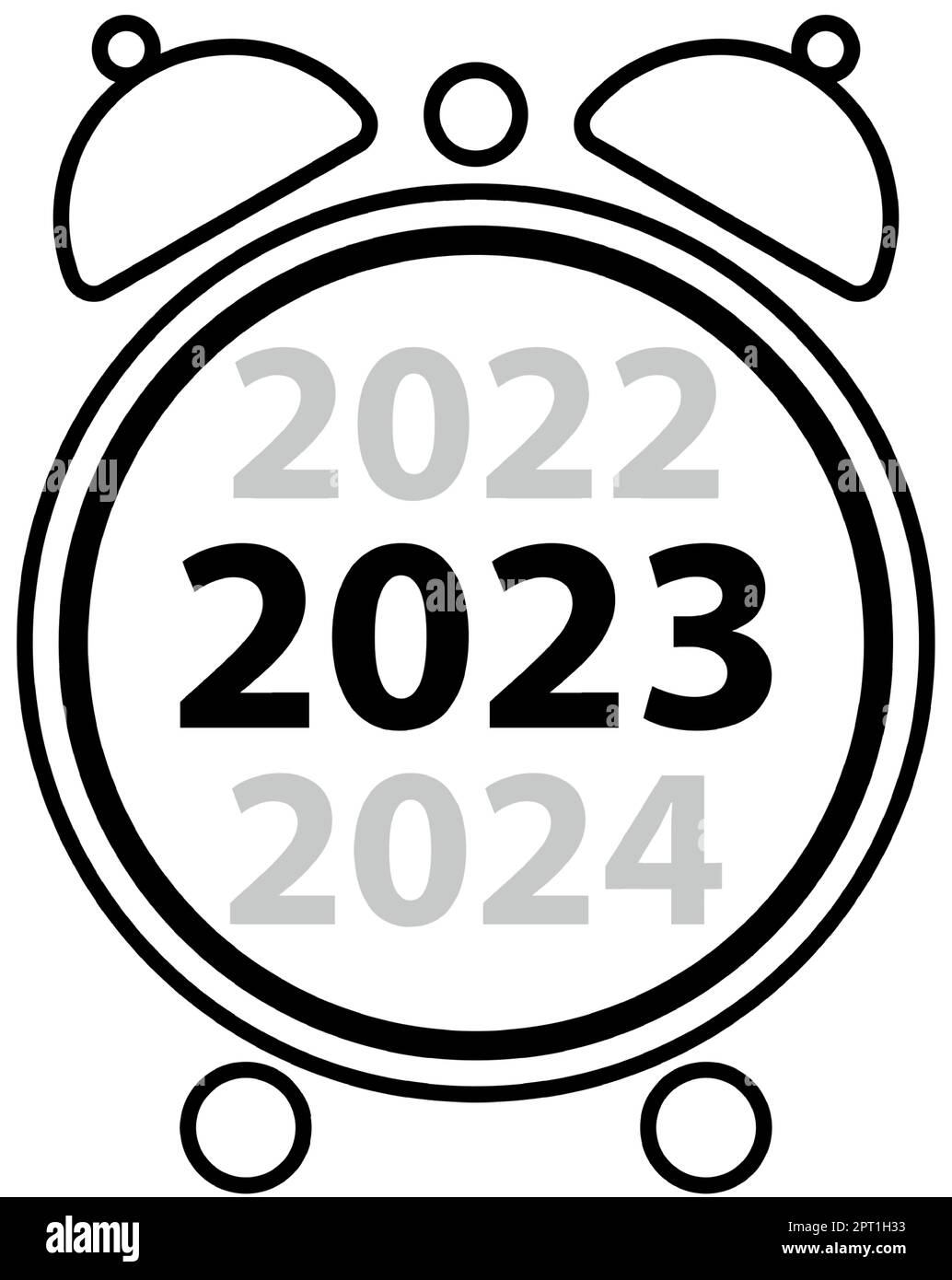 2023 clock in christmas Stock Vector Images - Alamy
