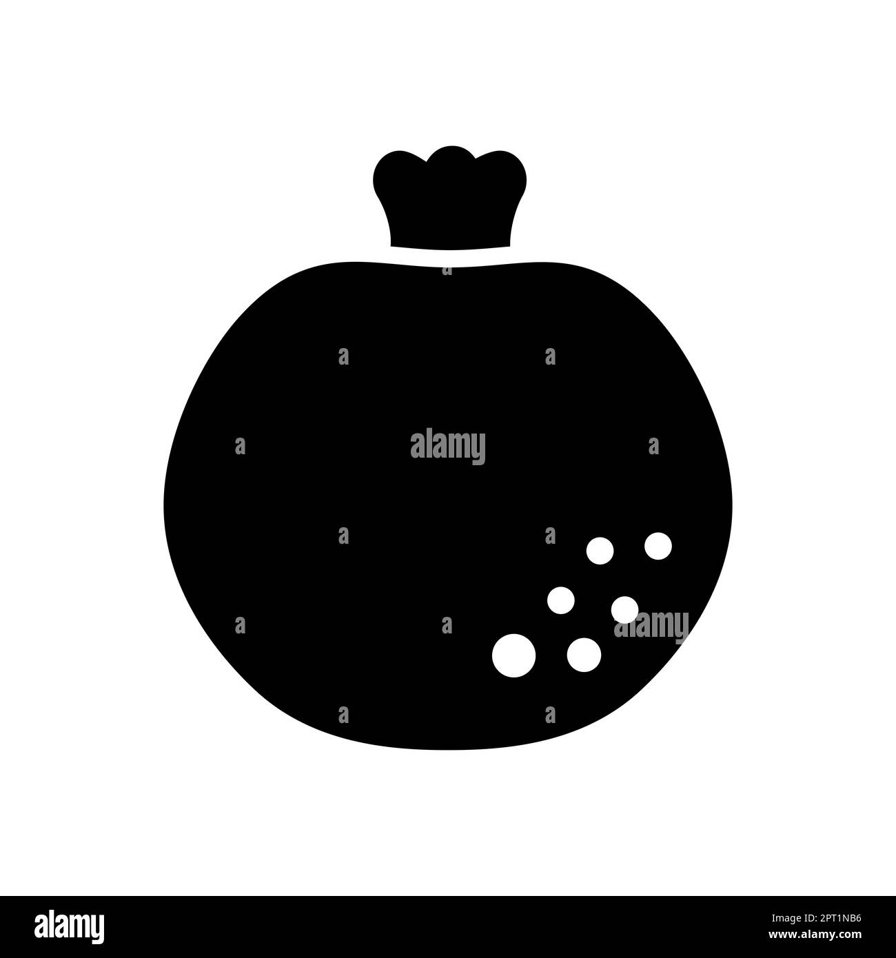 Garnet, Pomegranate vector glyph icon. Graph symbol for food and drinks ...