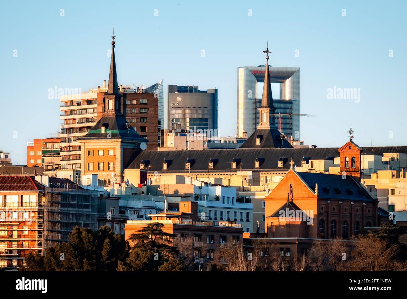 Madrid, Spain - March 4, 2023: Skyline of the city of Madrid. Viewpoint ...