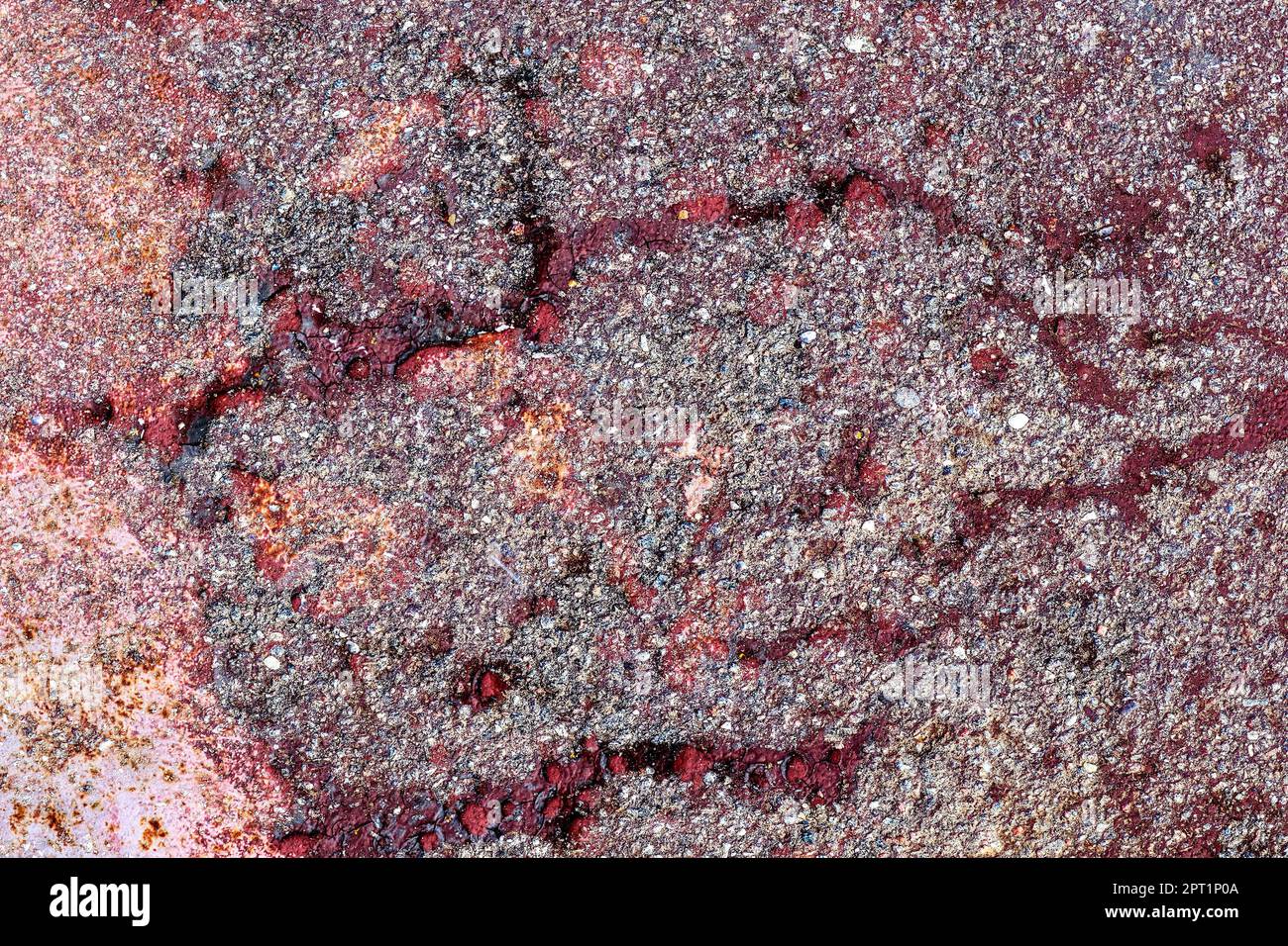 Detailed close up surface of rusty metal and stone with lots of ...