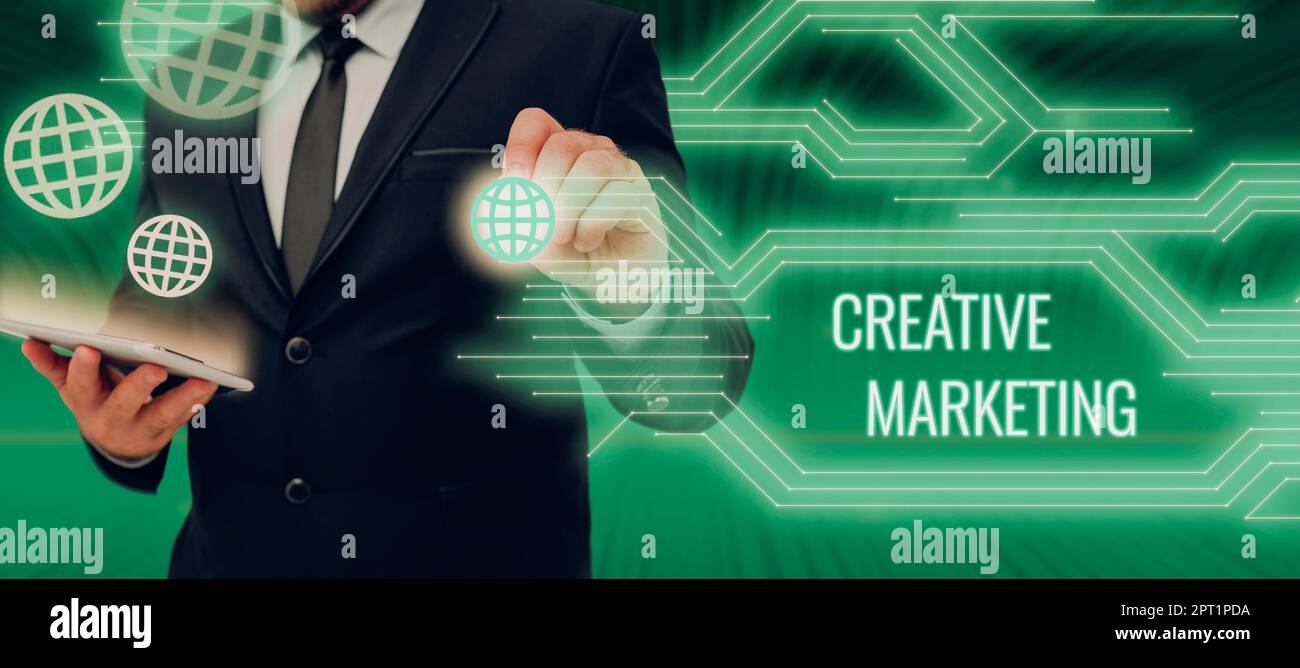 Conceptual caption Creative MarketingCampaigning to meet the ...
