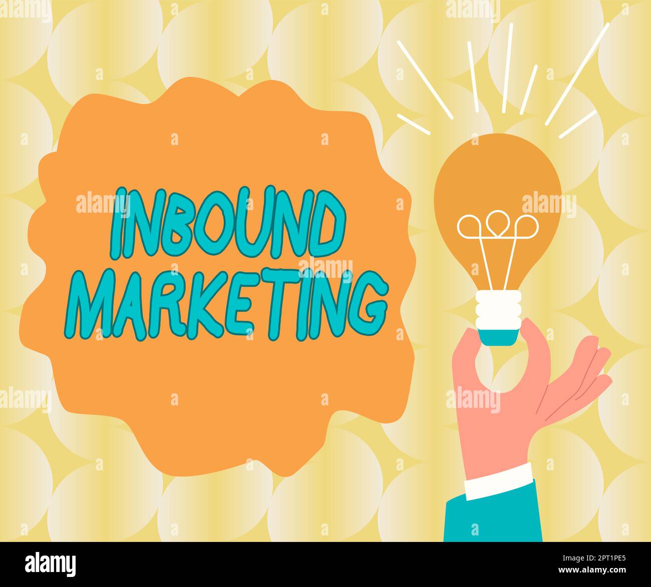 Conceptual Caption Inbound Marketingprocess Of Attracting The Attention Of Customers Business