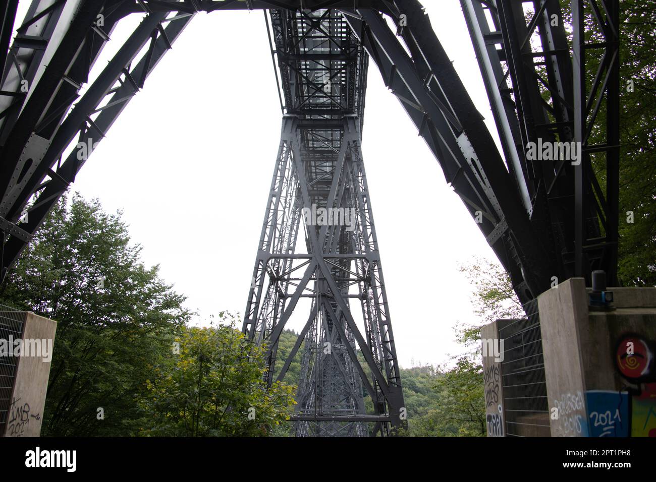 The high steel Müngstener Railroad Bridge in Solingen as a World ...