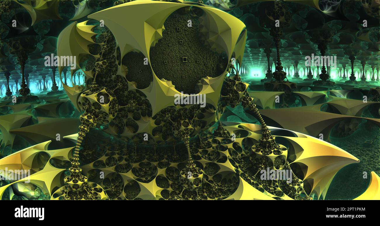 the surface of an alien planet under an alien sun 3d rendering Stock ...