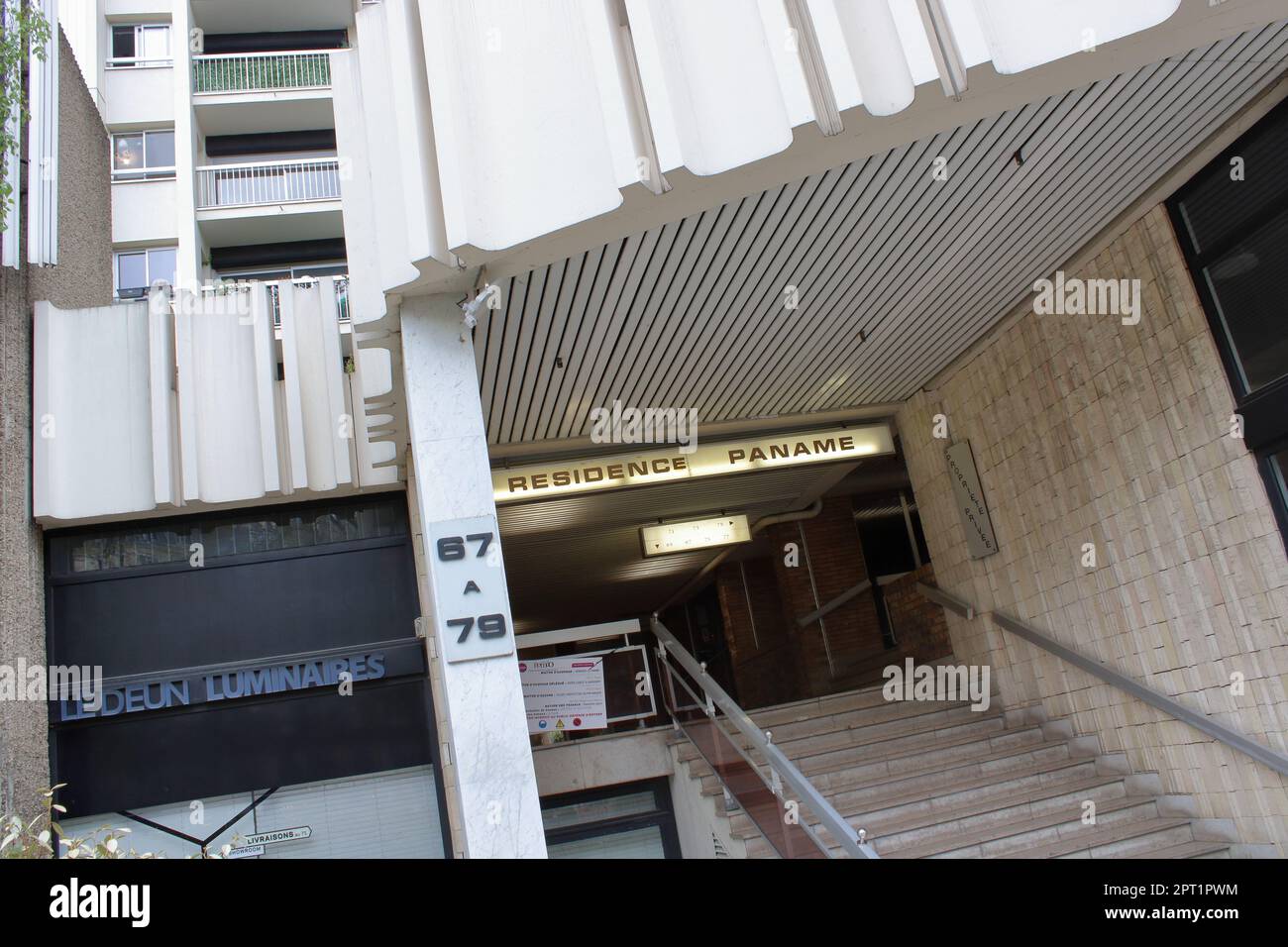 Abstract view of the Residence Paname a modern french building located ...
