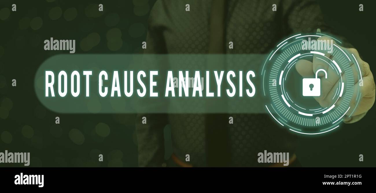 Text showing inspiration Root Cause Analysis, Business concept Method ...