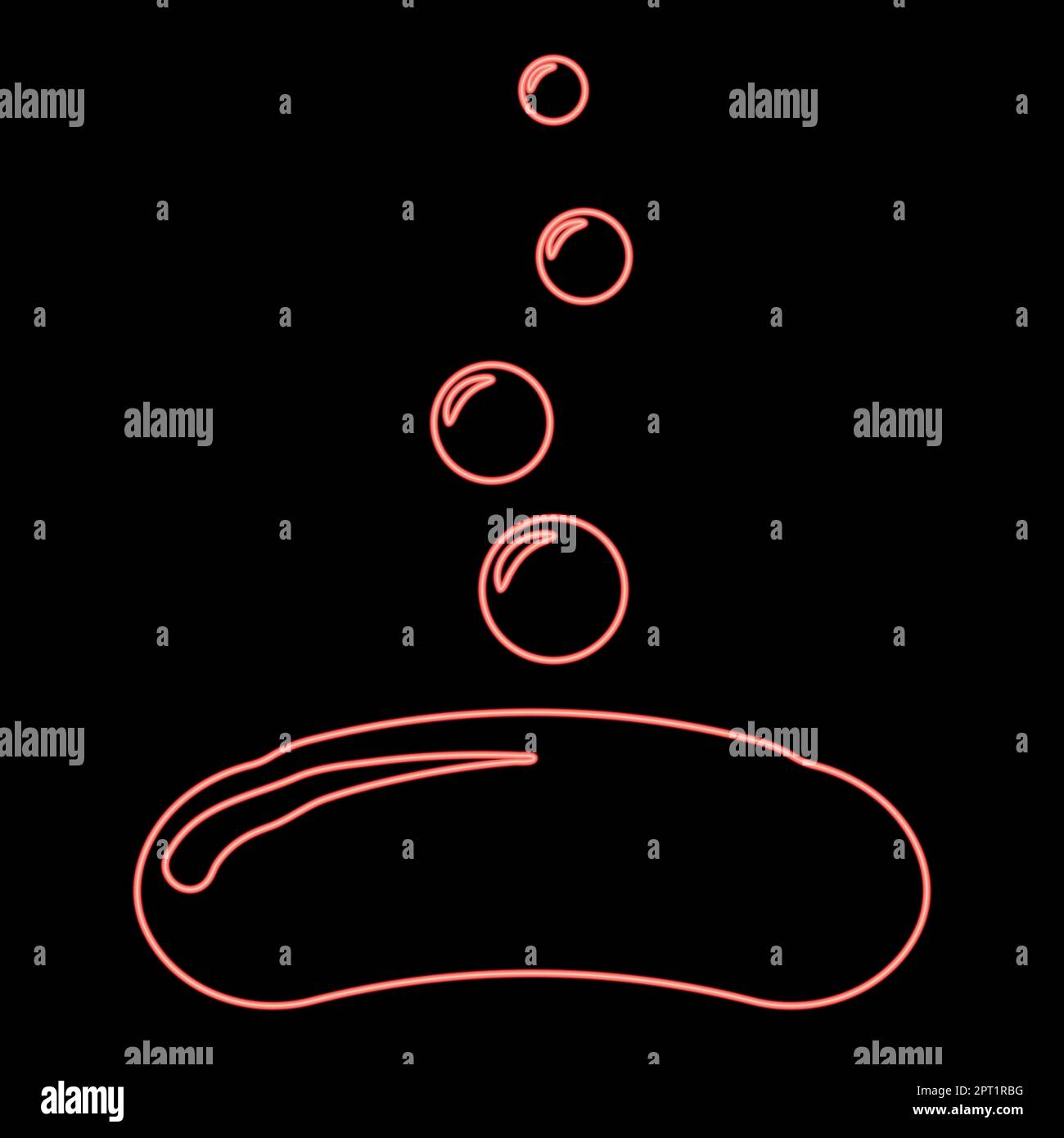 Neon soap with bubbles view bar icon black color vector illustration ...