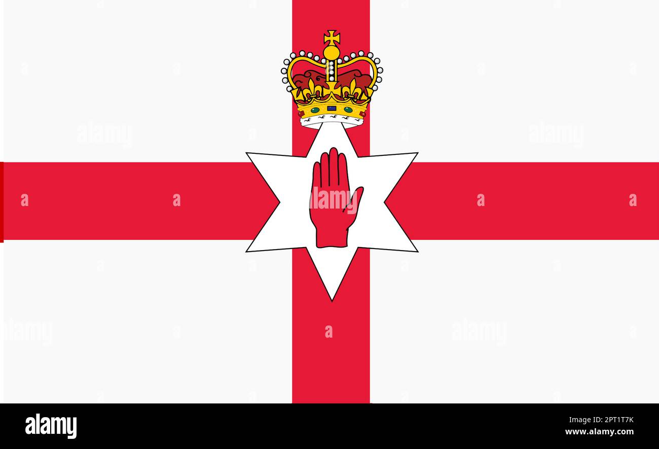 A Northern Ireland flag background illustration hand of Ulster Stock ...