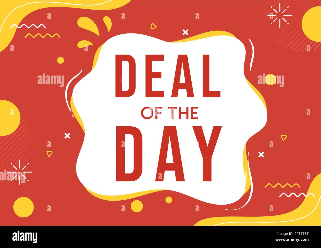 Daily Deals of The Day with Decorative Lettering Text Style for Poster ...