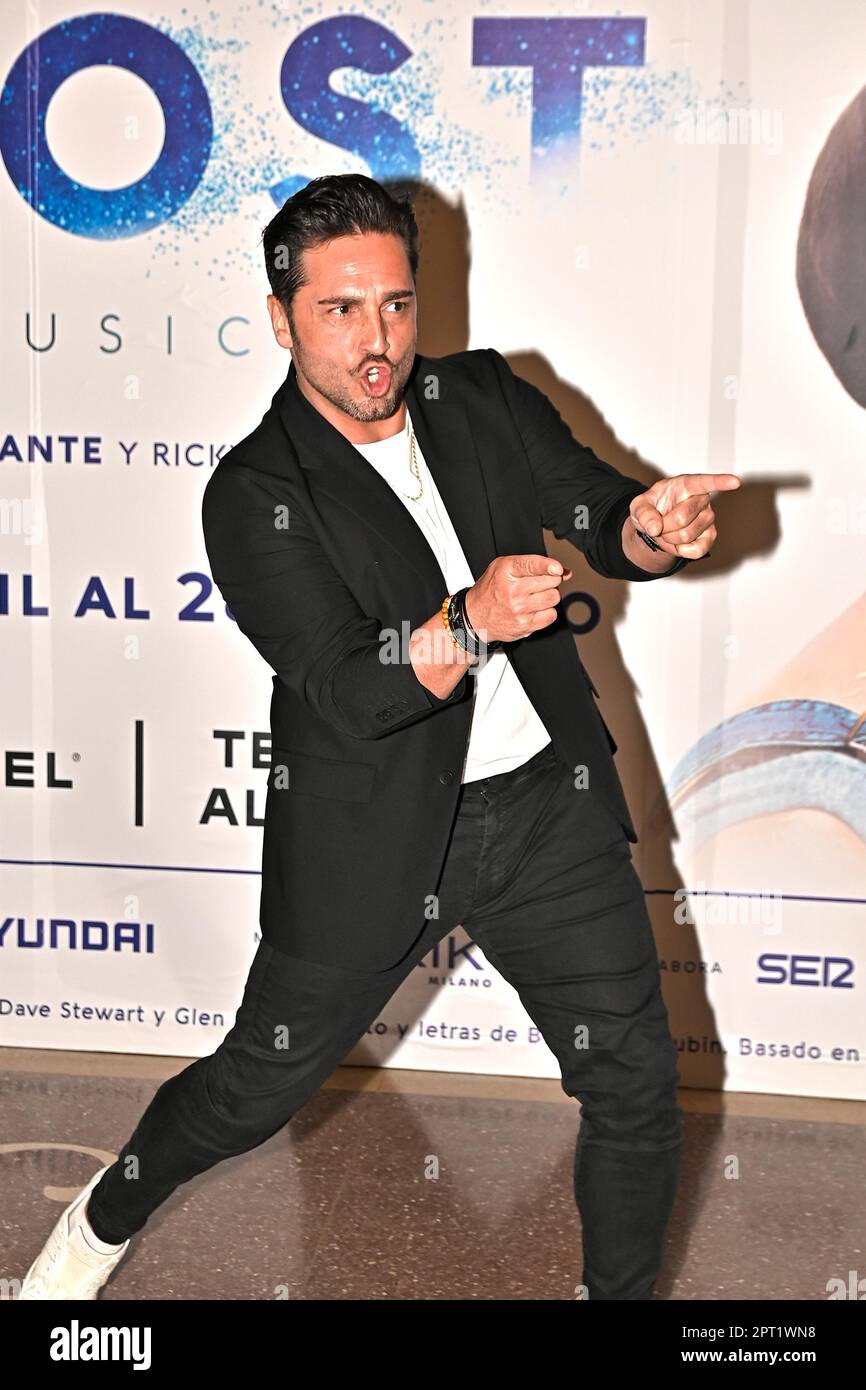 Singer David Bustamante poses during the meeting of the musical 'Ghost ...