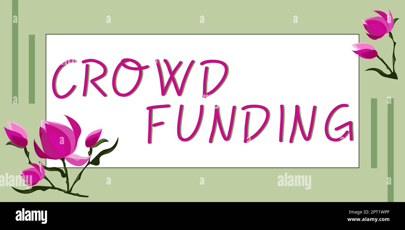Conceptual display Crowd Funding, Conceptual photo Fundraising ...