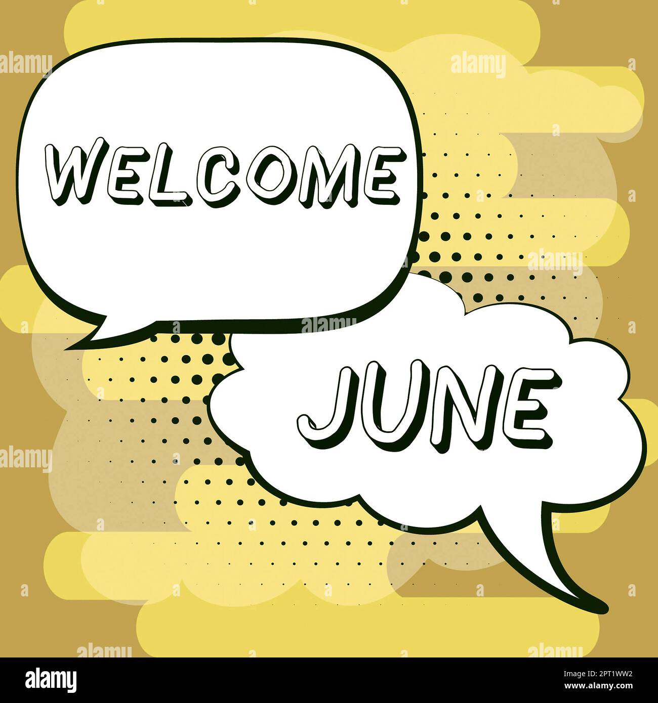 Text caption presenting Welcome June, Business concept Calendar Sixth ...