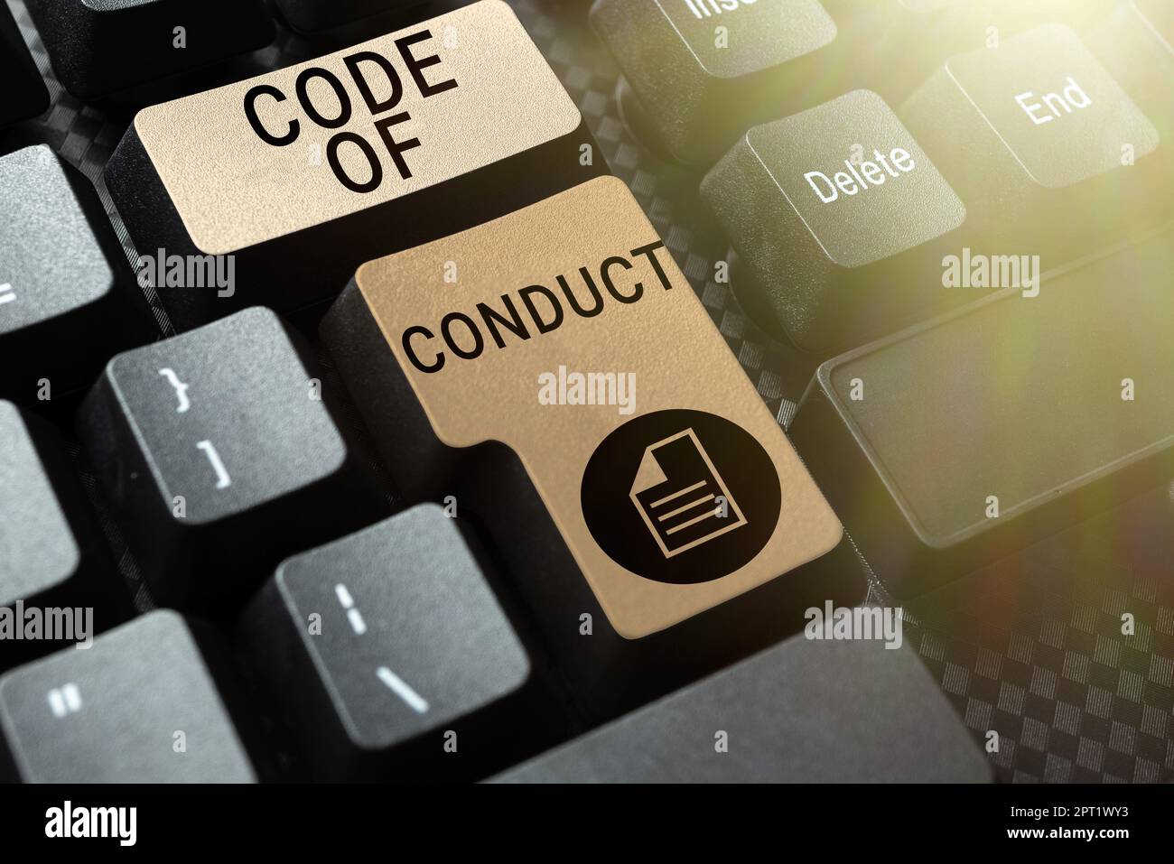 Conceptual display Lead By Example, Business idea Ethics rules moral ...